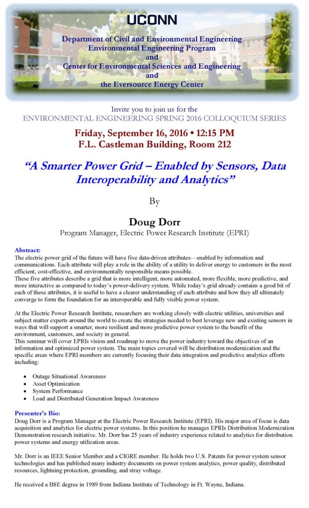 First Fall Seminar 9/16/16 – Doug Dorr from EPRI | A Partnership of ...